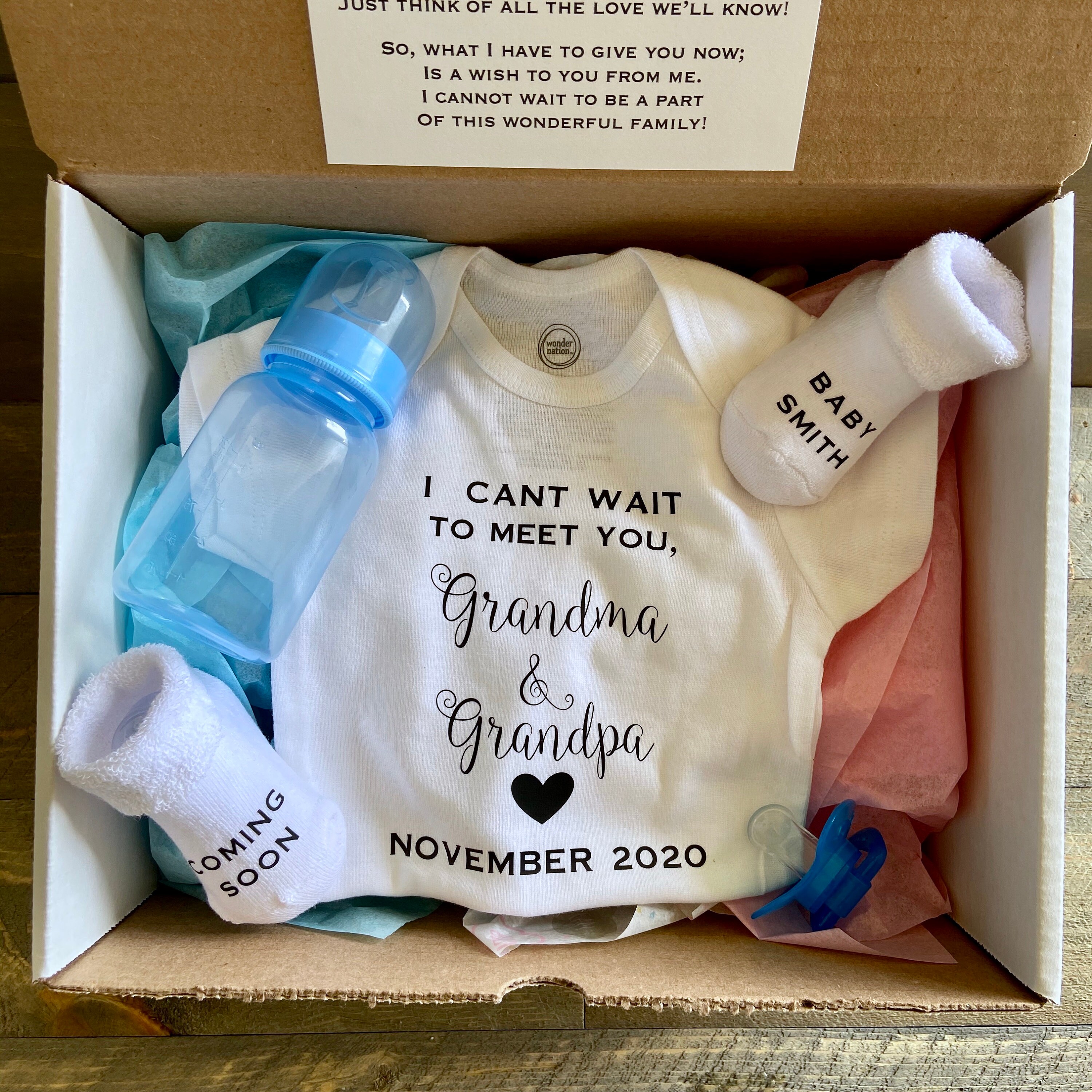 Grand Parents Starter Kit Baby Announcement Pregnancy - Etsy