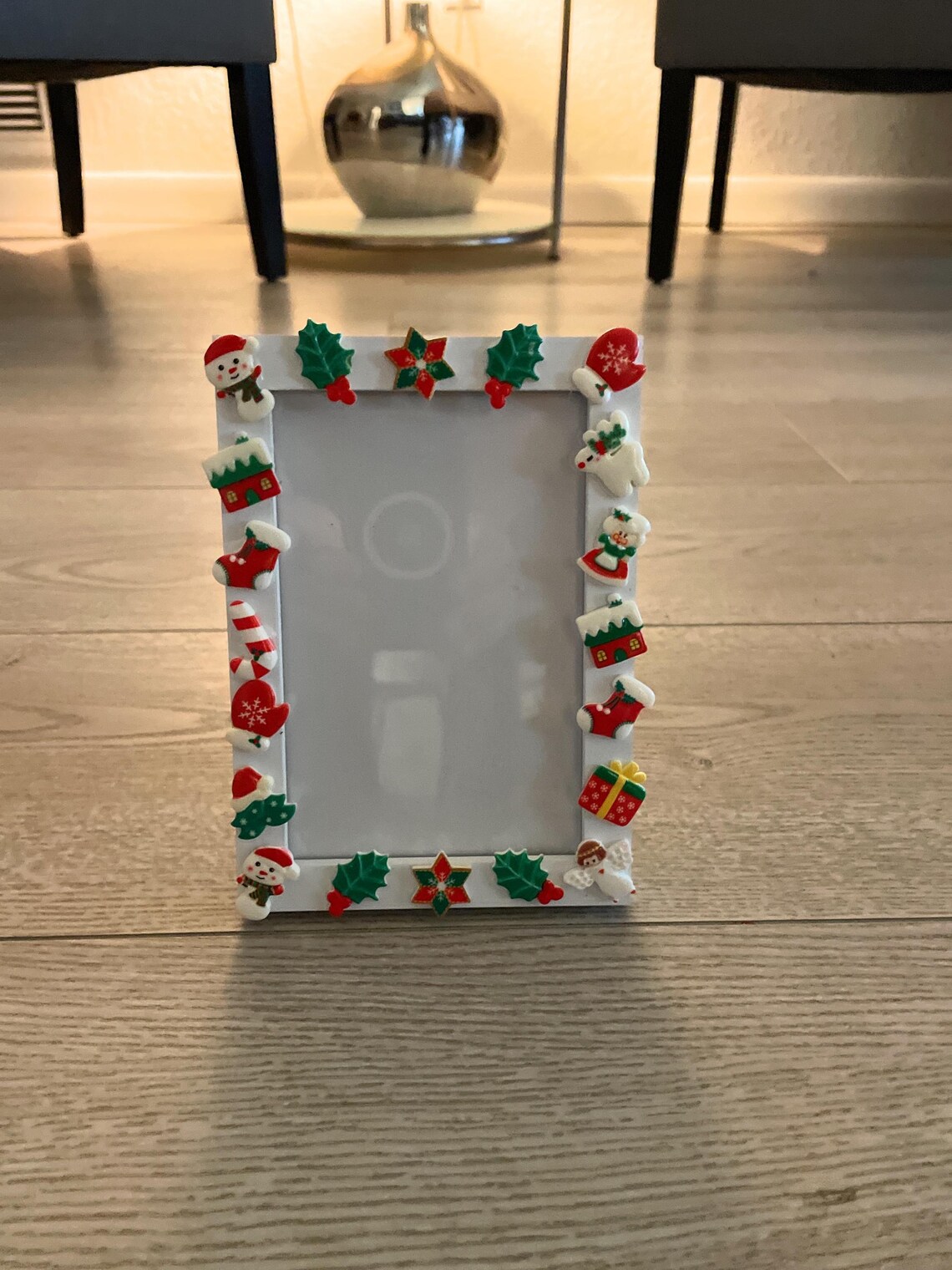 4x6 White Picture Frame With Mix of Holiday Decals - Etsy