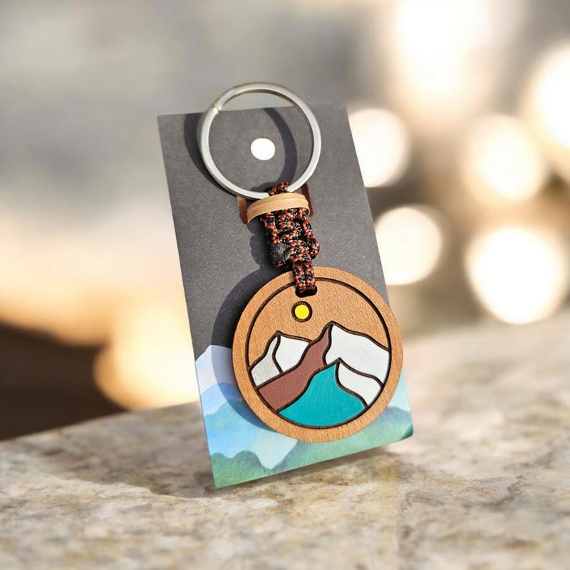 Mountain Keychain - Etsy