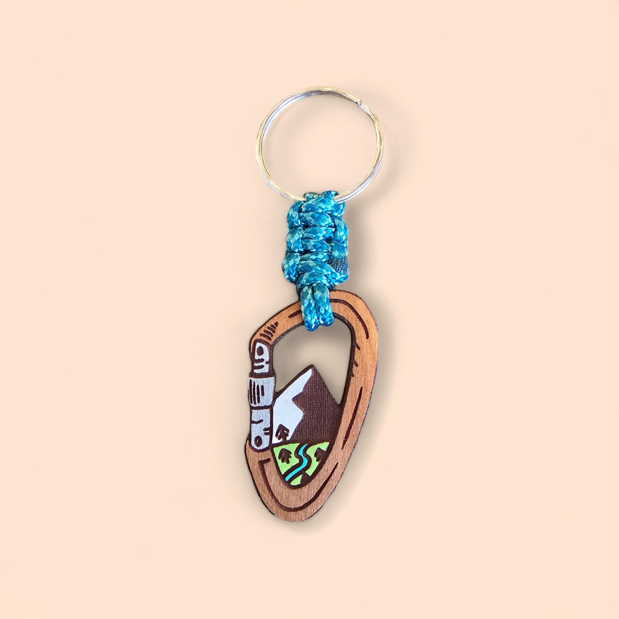 Handmade Wooden Carabiner Keychain – Climbing Gift - Etsy