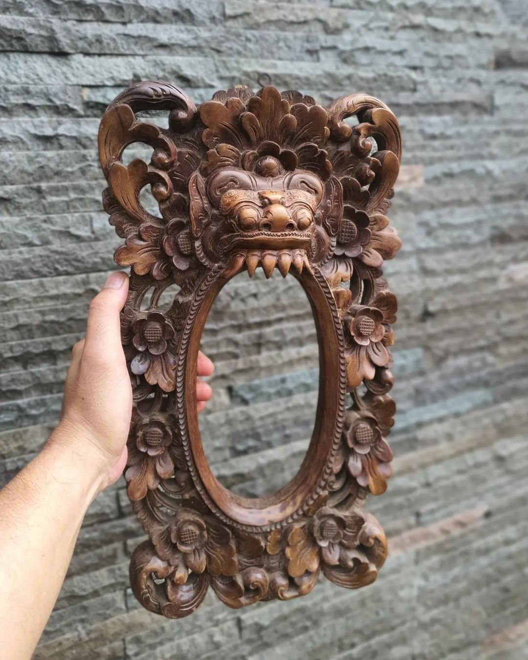Bali Barong Carved Mirror Frame A Touch of Balinese Elegance - Etsy