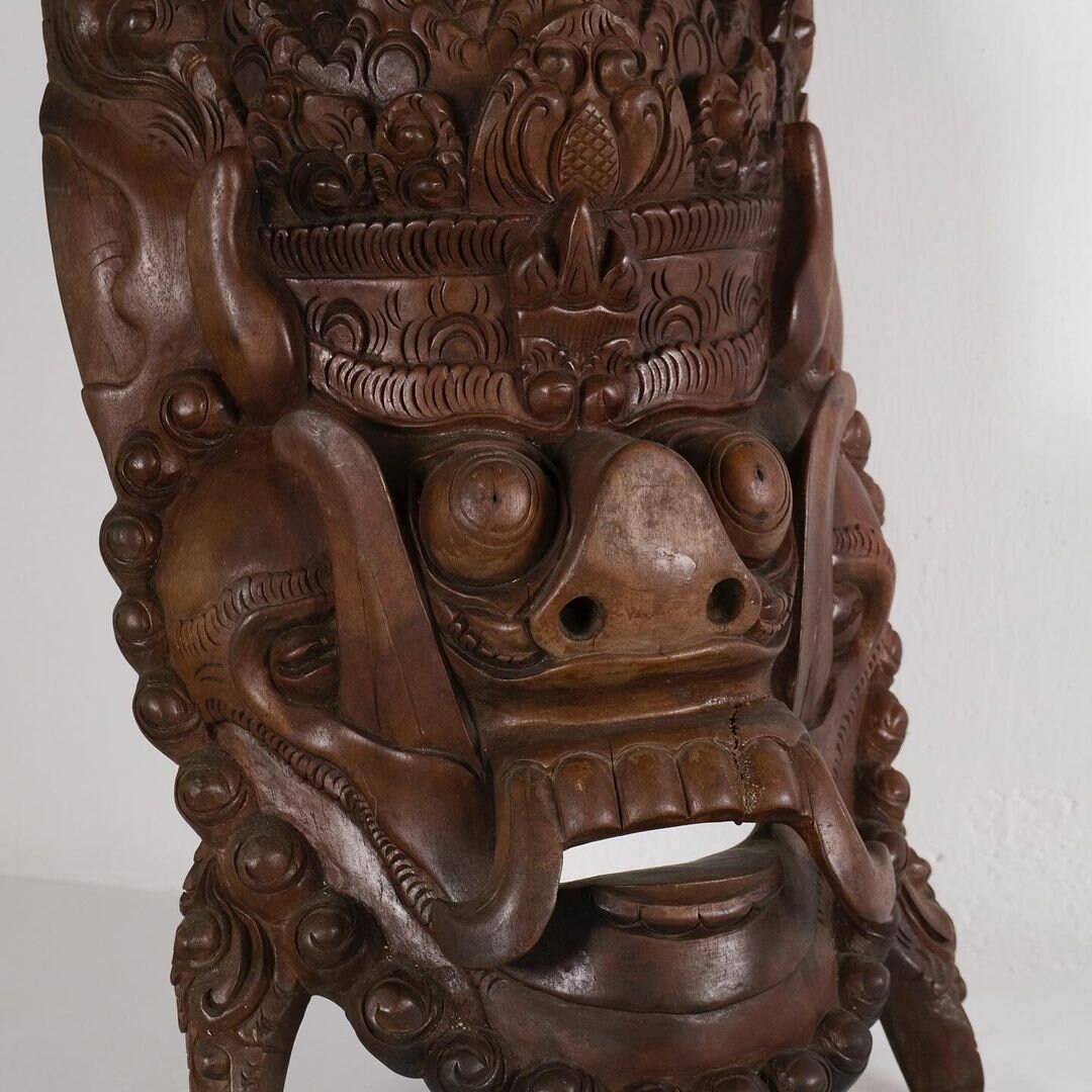 Hand-carved Wooden Balinese Mask - Etsy