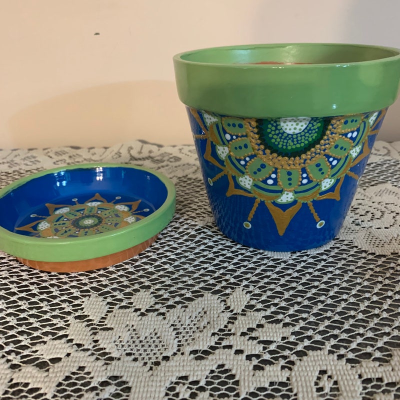 Dot Mandala Pot - Etsy