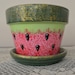 Hand Painted Terra Cotta Watermelon Pot and Matching Saucer - Etsy