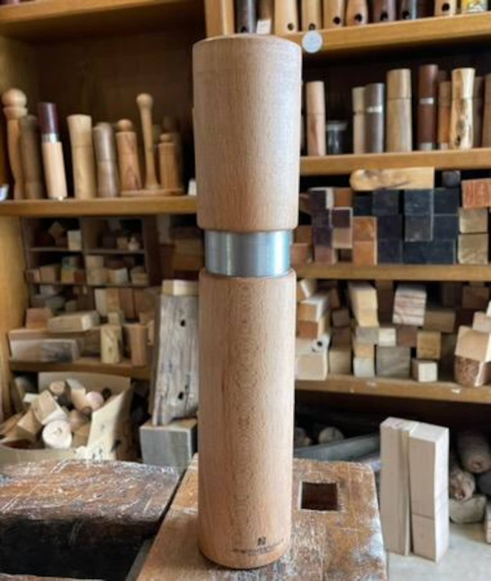 Pepper Mill Hand-turned From Beech Wood With Ceramic Grinder - Etsy