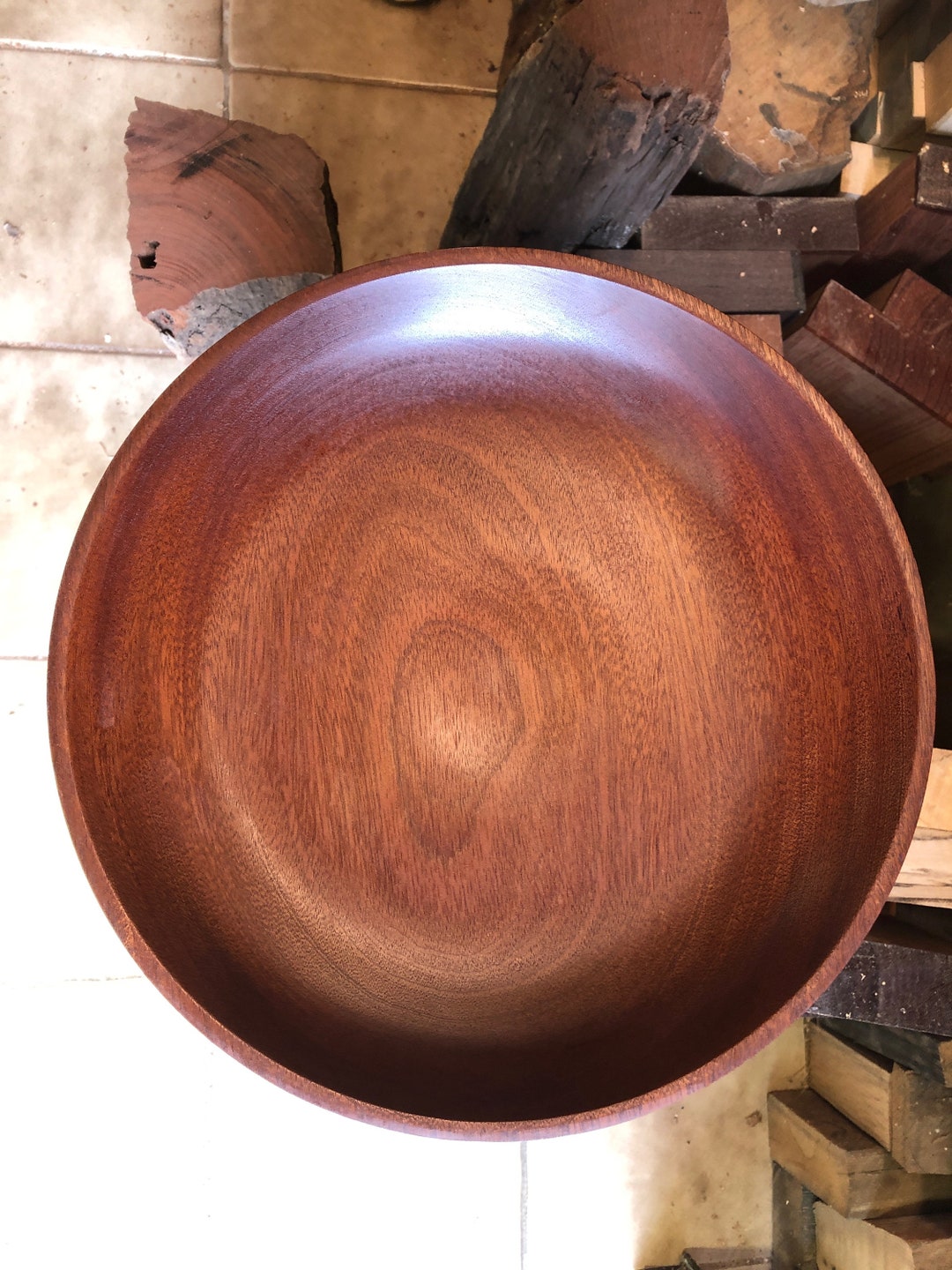Sapeli Mahogany Bowl - Etsy
