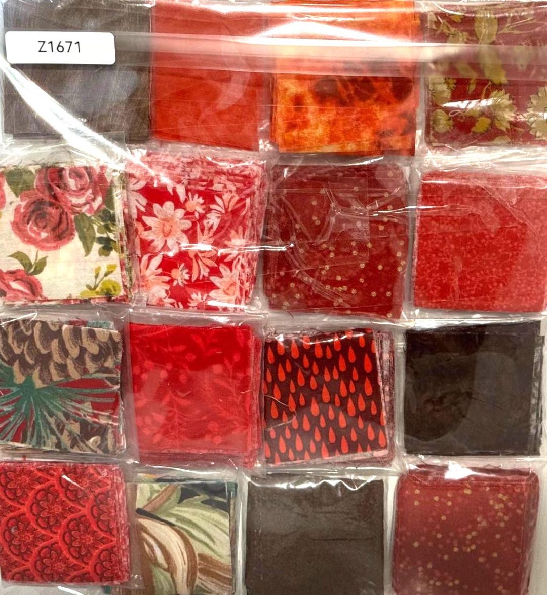 Colorful Fabrics Cut Into 2 Inch Squares - Etsy