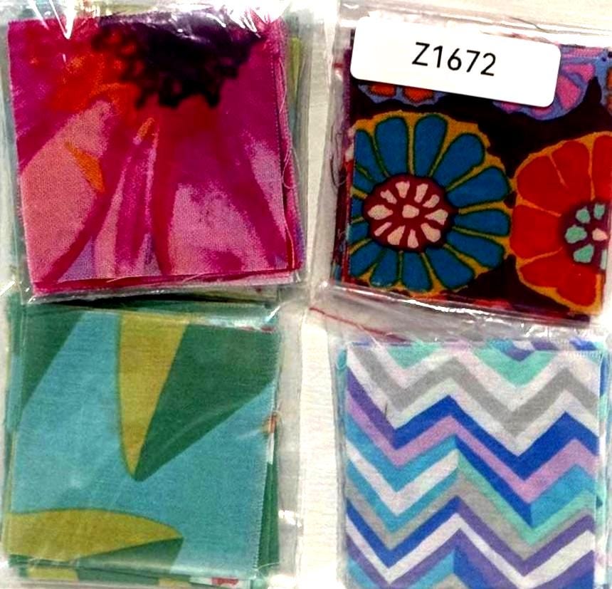 Colorful Fabrics Cut Into 2 Inch Squares - Etsy