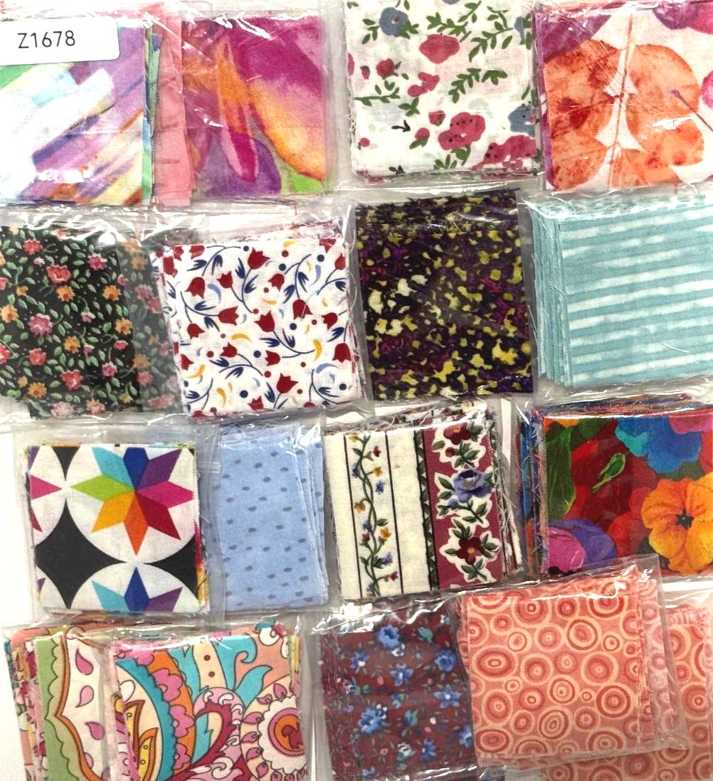 Colorful Fabrics Cut Into 2 Inch Squares - Etsy