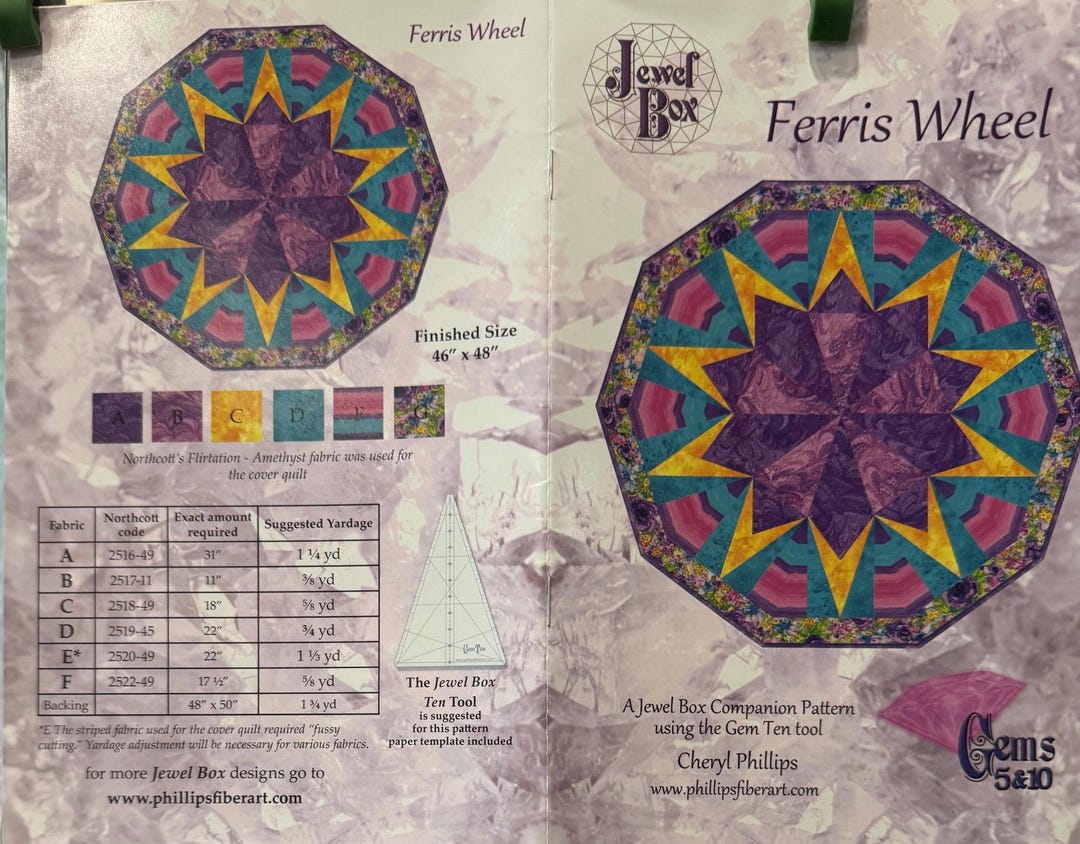 Quilt Patterns: Jewel Box, Ferris Wheel, Checkered Dresden and More - Etsy