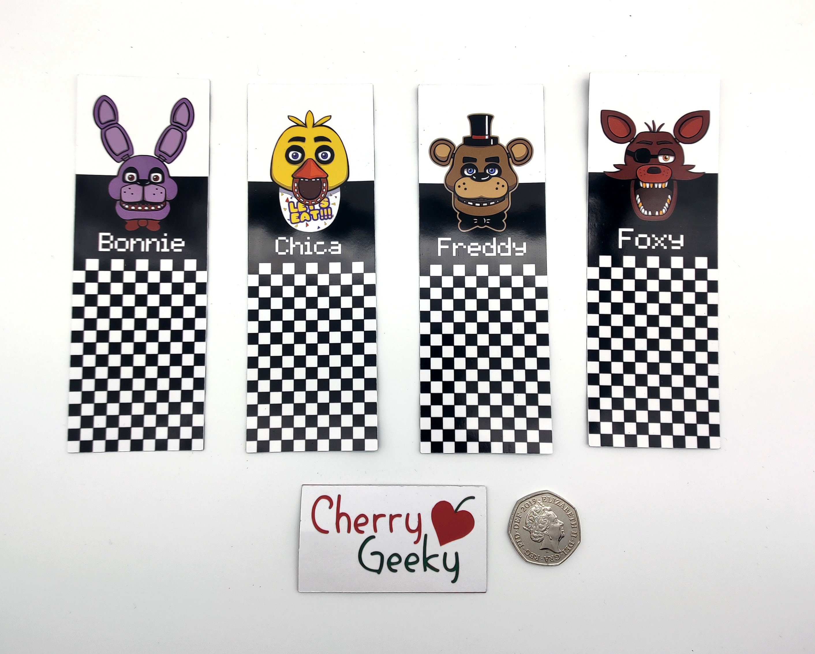 FNAF bookmarks glossy printed card book marks inspired by | Etsy