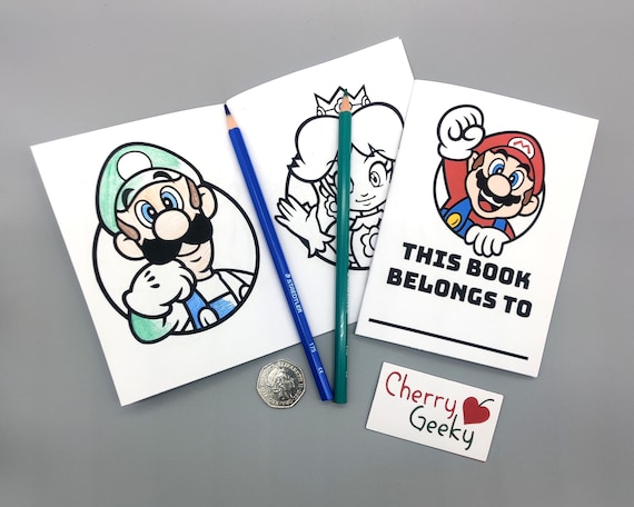 Super Mario colouring books party favours / gift bag items / | Etsy