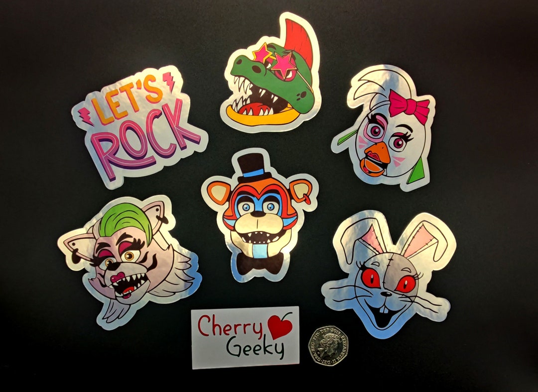 FNAF Security Breach Metallic Sticker Set of 6 - Etsy