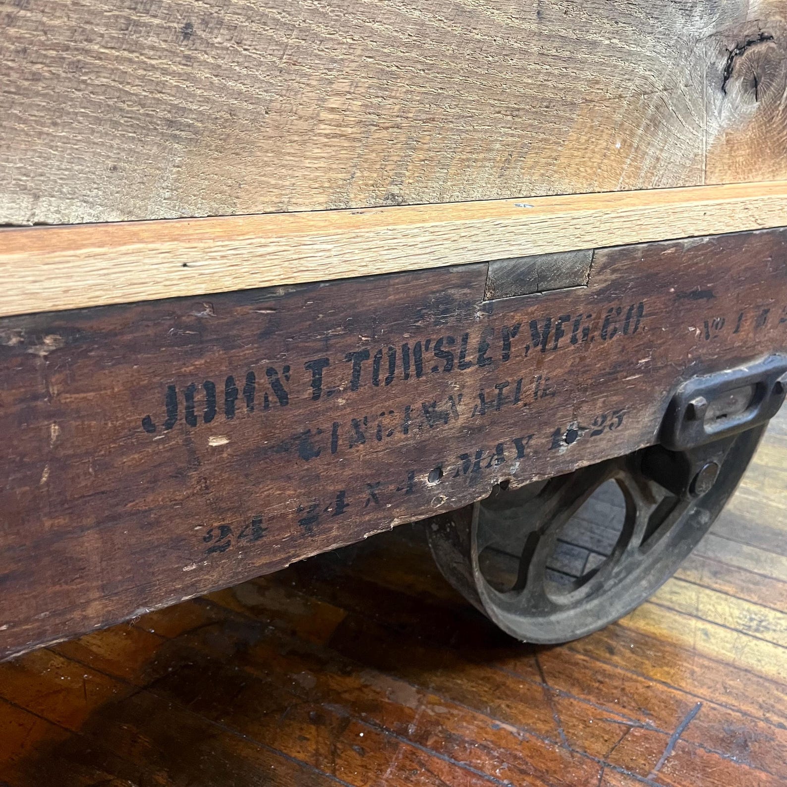 Antique Industrial Cart by John T Towsley Mfg Co in Cincinnati, OH ...