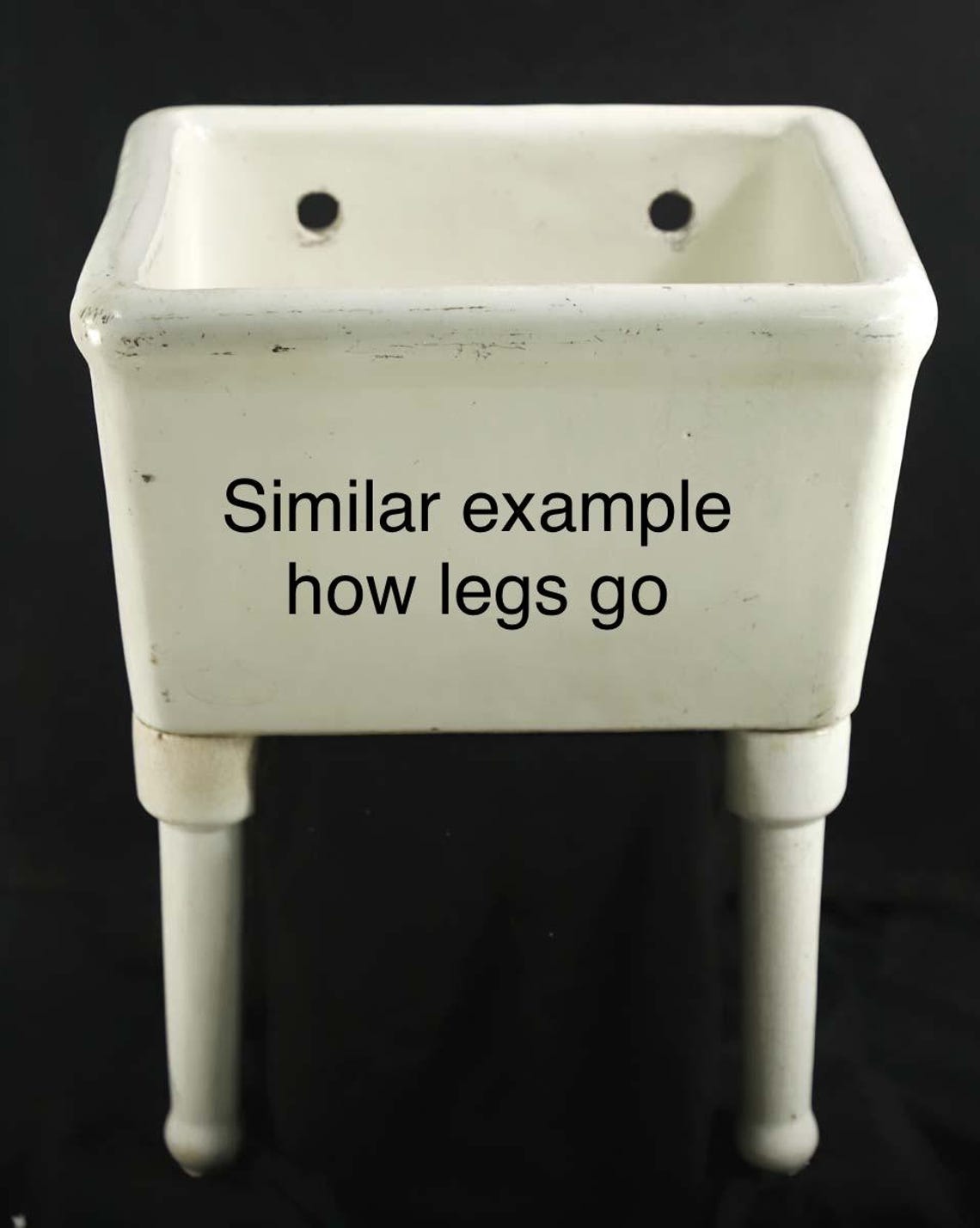 Large Basin Earthenware Antique Utility Sink With Legs - Etsy