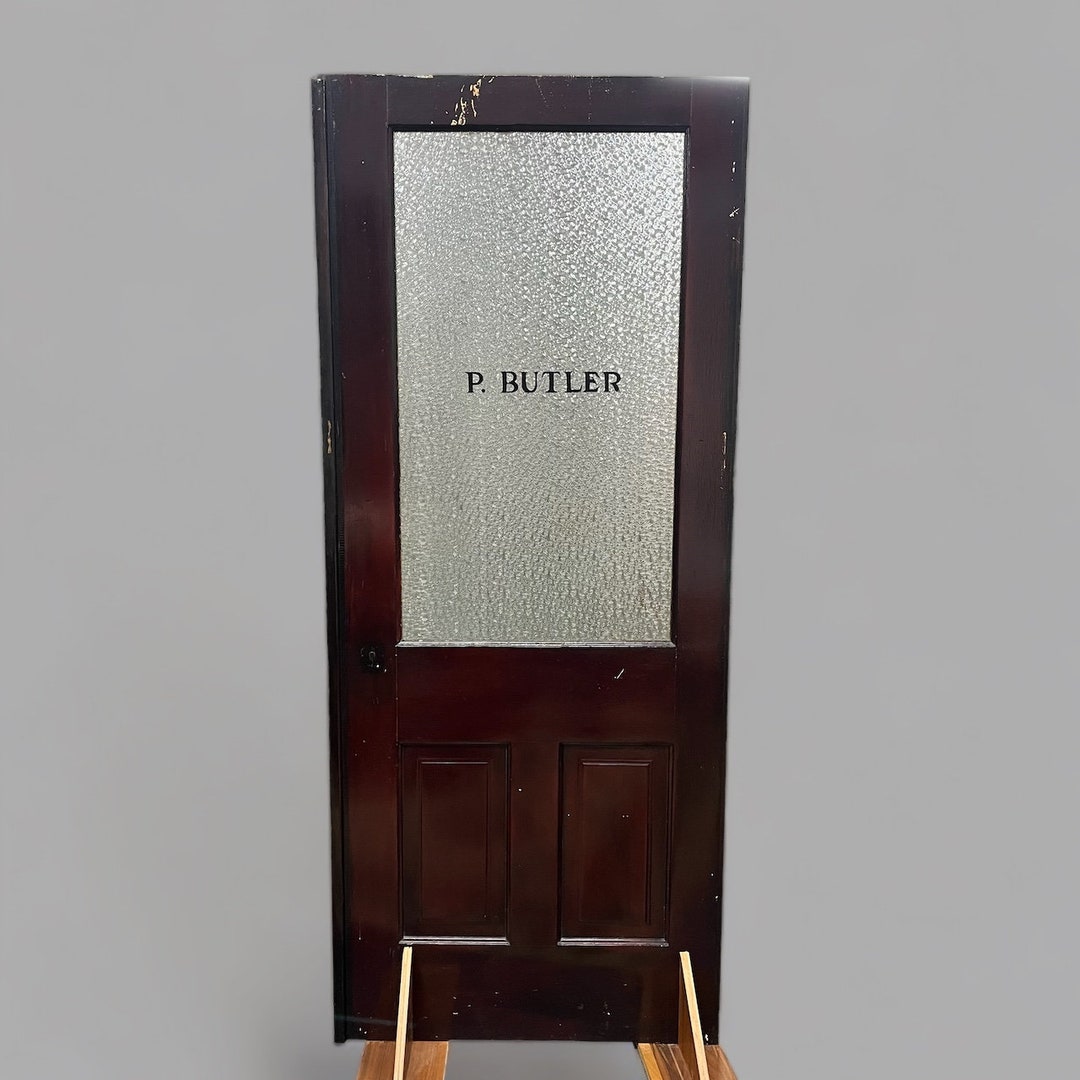 Antique Interior Door With Beautiful Florentine Glass - Etsy