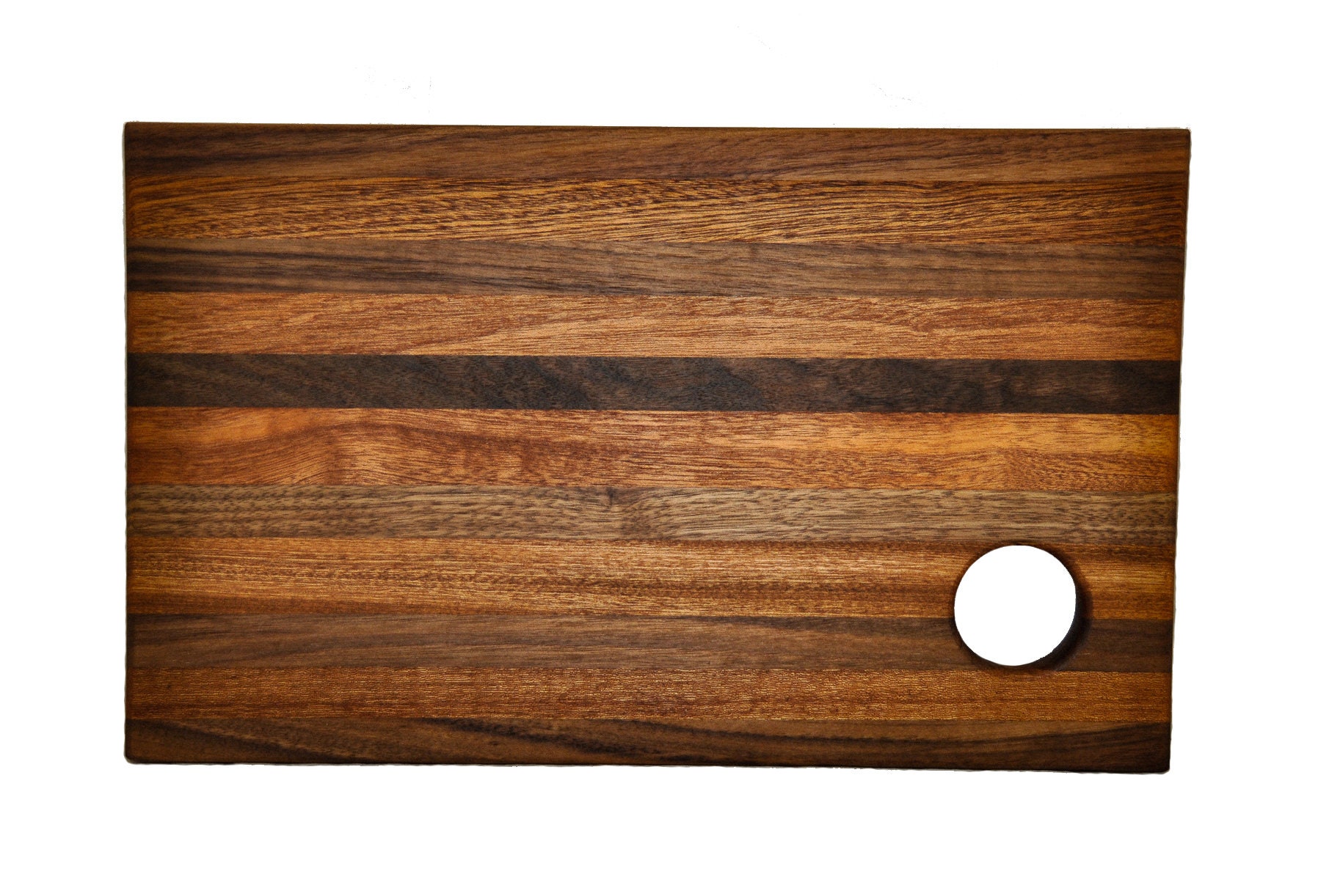 Black Walnut and Sapele Ogee Edge Detailed Wood Cutting Board 0.75" X ...