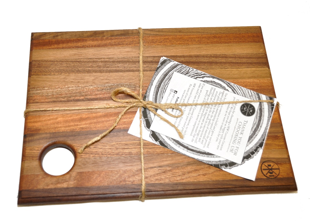 Black Walnut and Sapele Ogee Edge Detailed Wood Cutting Board 0.75" X ...