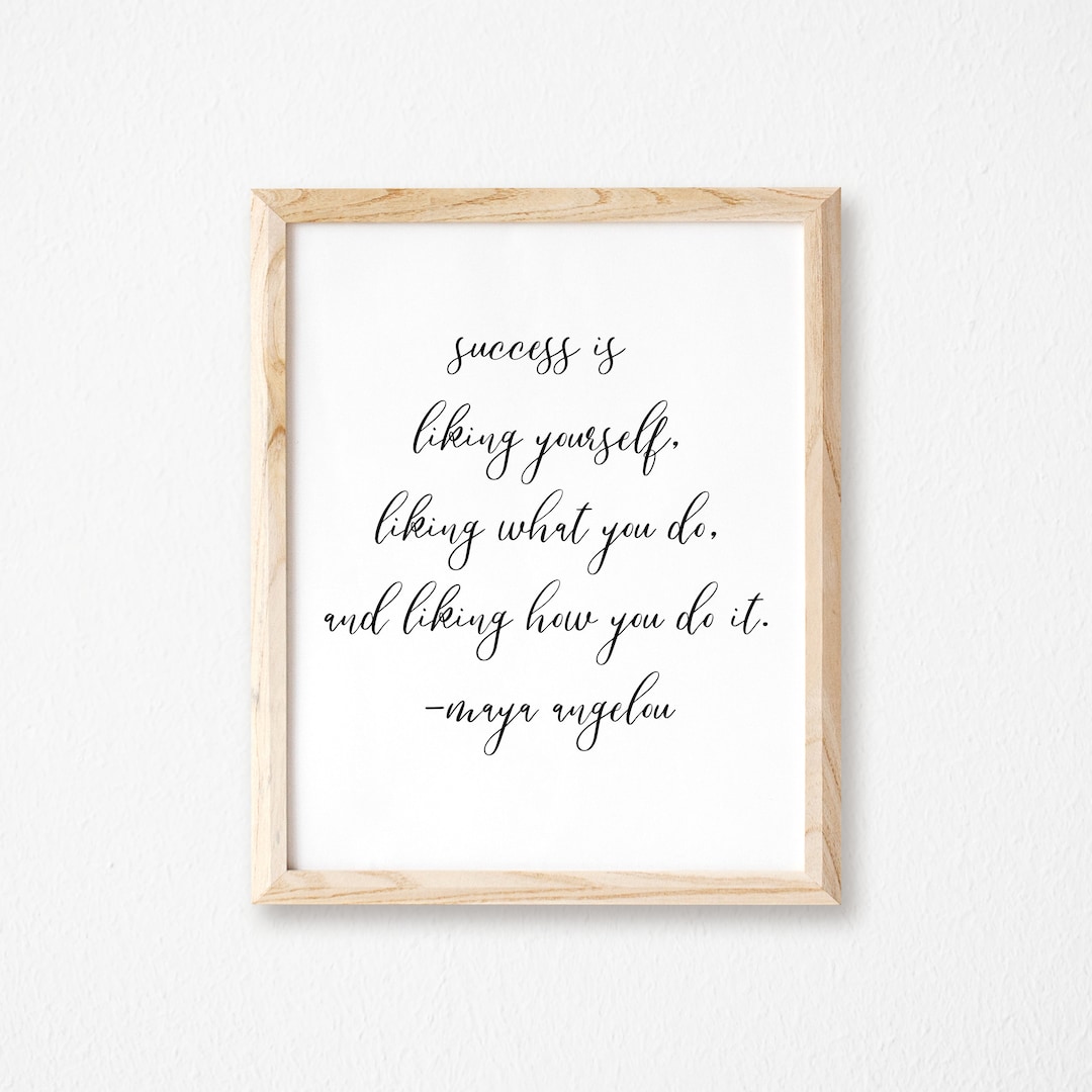 Printable, Success Quote, Wall Art, Instant Download, Calligraphy ...