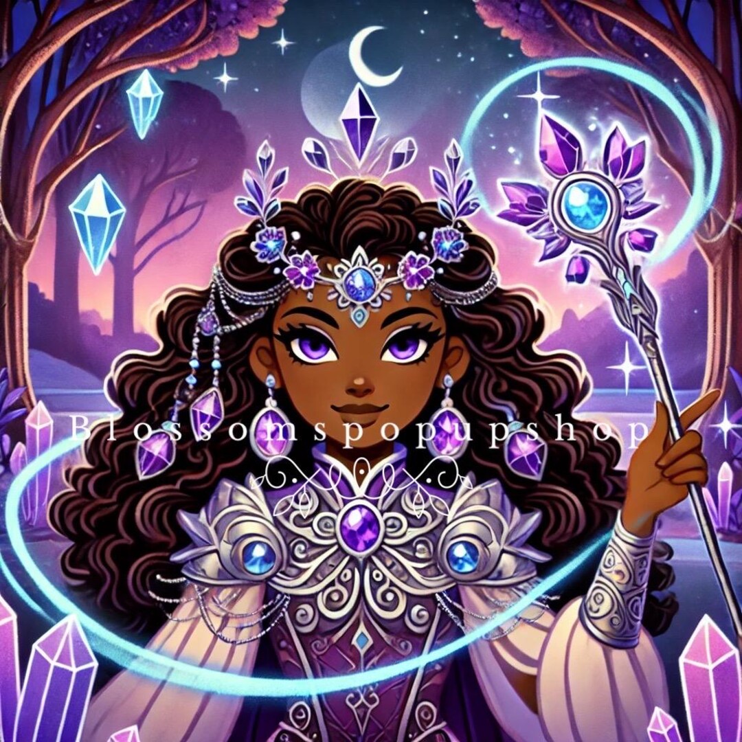 Mystical Fantasy Queen Purple PNG - Etsy