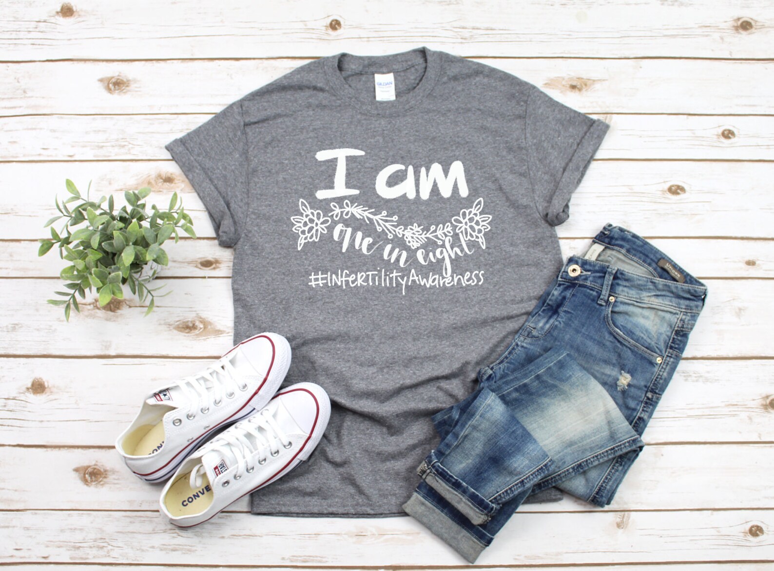 I Am 1 in 8 Infertility Awareness PNG and SVG File for T-shirts - Etsy
