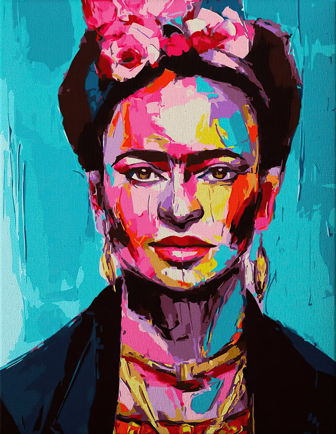 Paint by Numbers Adult Frida Kahlo Portrait Acrylic Painting - Etsy