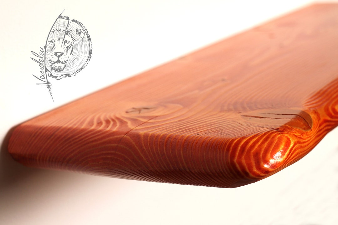 Real Wood Wall Shelf Vulkanrot - Etsy