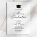 Graduation Party Printable Invitation, Pink Glitter Canva Template ...