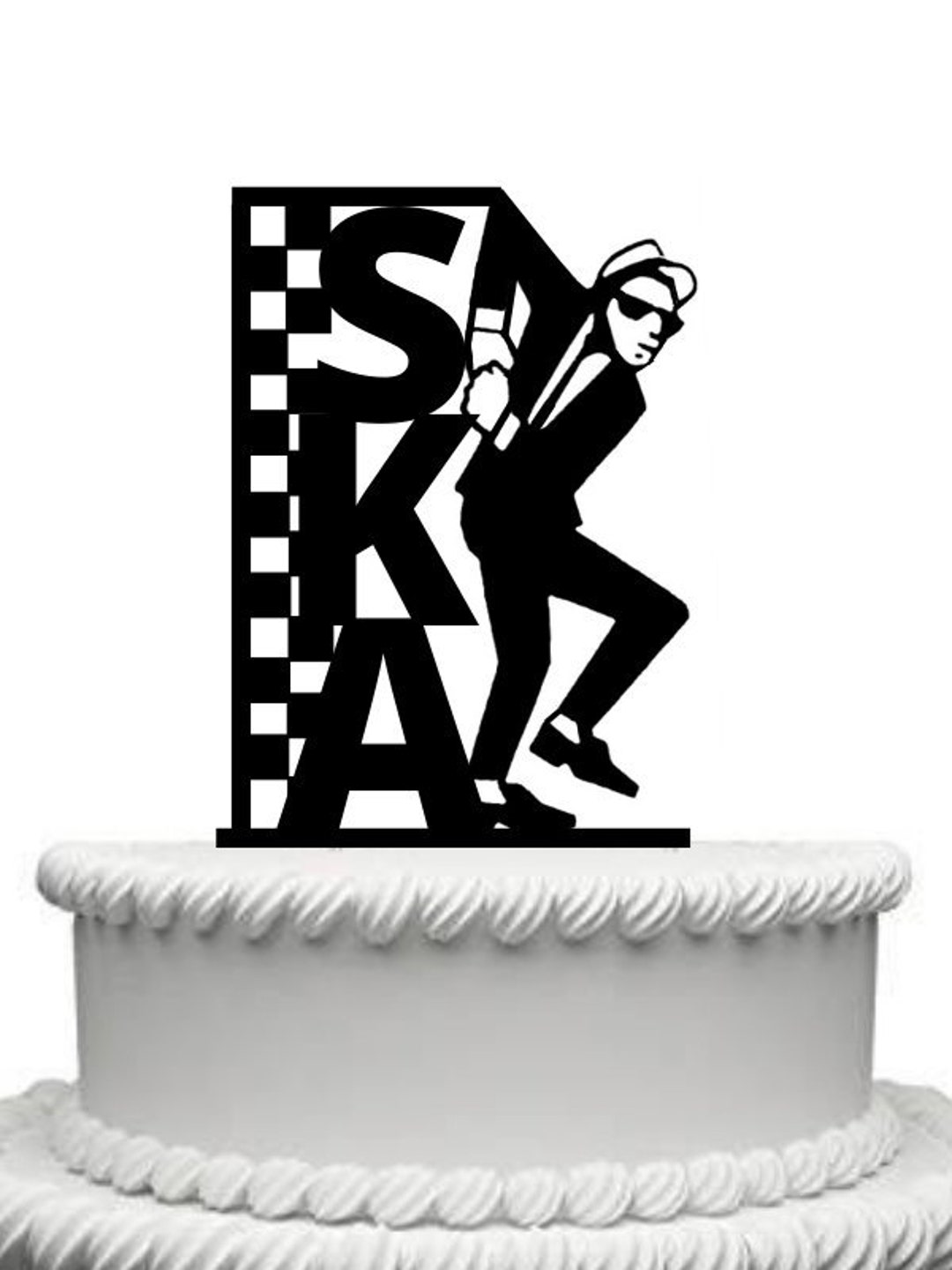 Ska Rude Boy Mod Music Black Gloss Acrylic Cake Topper - Etsy