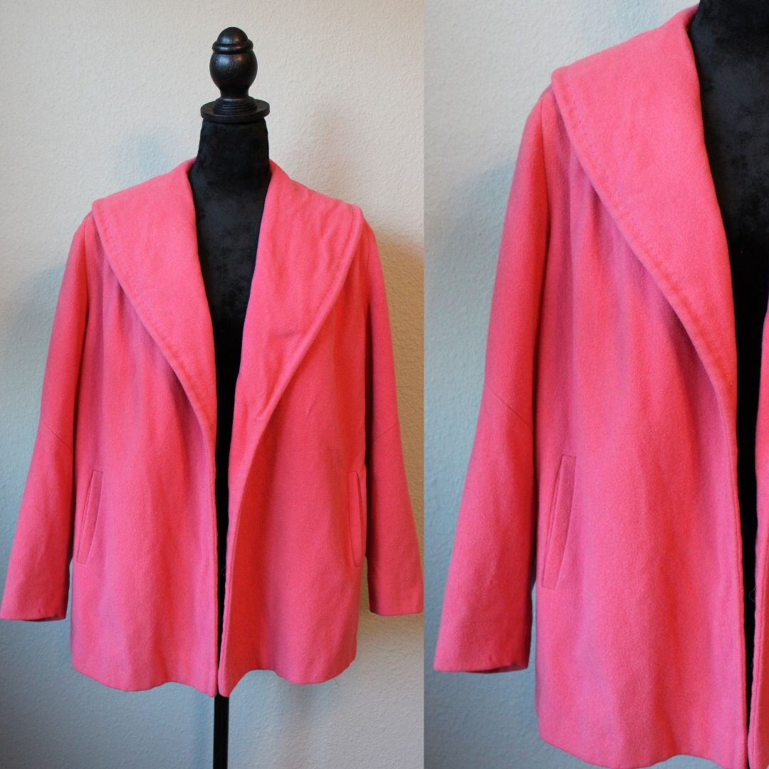 Vintage 1950s Bubblegum Pink Swing Coat by Jean Harper Size Medium - Etsy