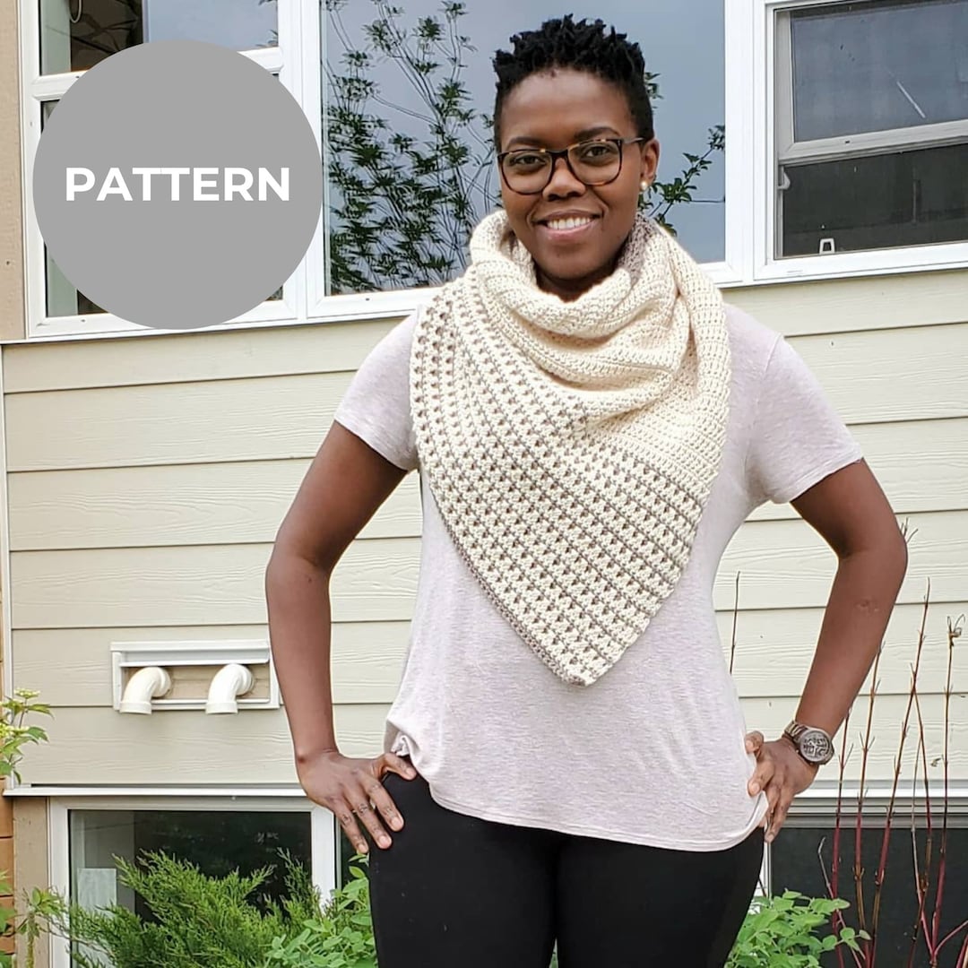Easy Crochet Shawl Pattern, Ludo Shawl, Crochet Pattern, Color Block ...