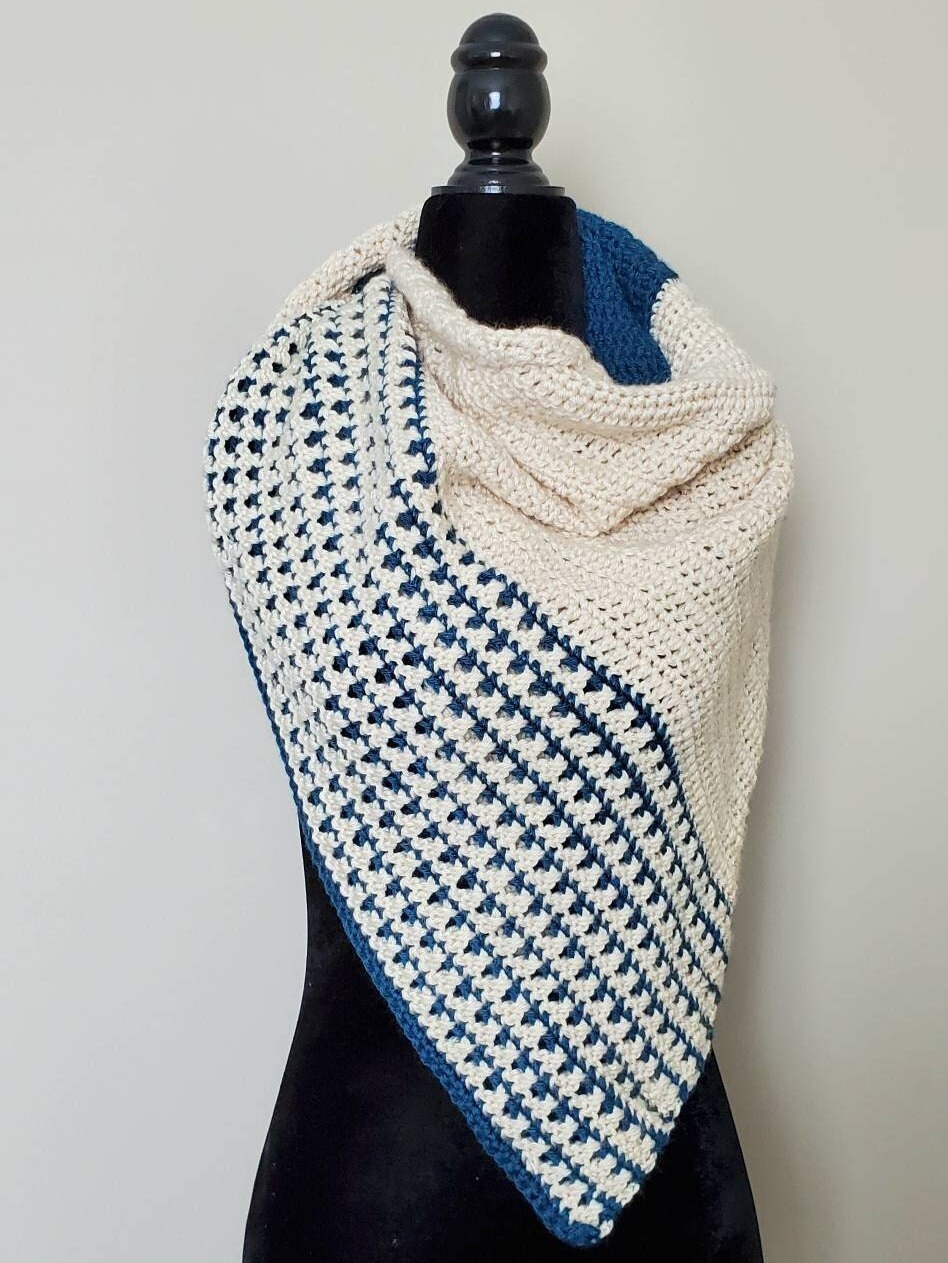 Easy Crochet Shawl Pattern Ludo Shawl Crochet Pattern Color - Etsy