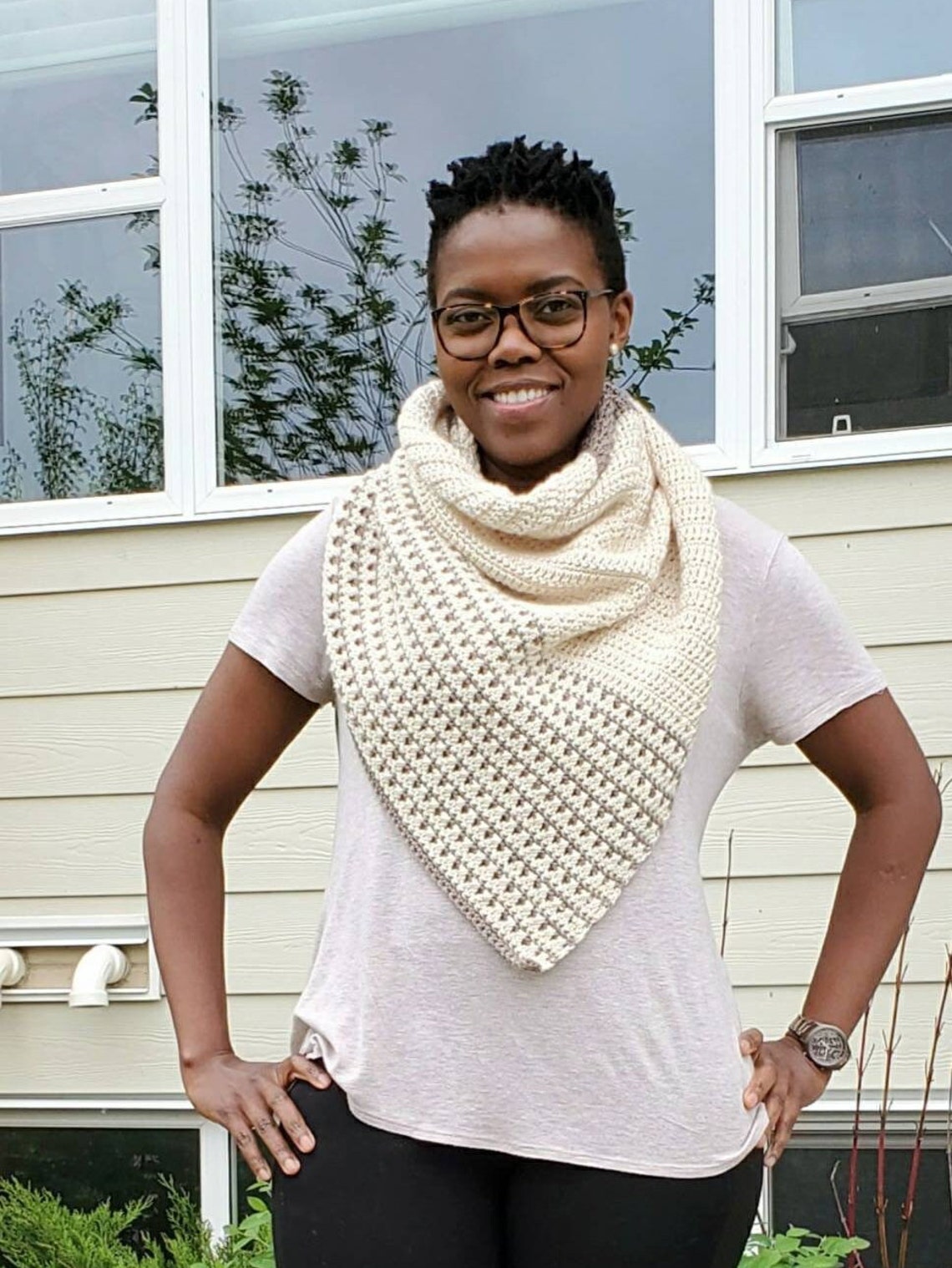 Easy Crochet Shawl Pattern Ludo Shawl Crochet Pattern Color | Etsy