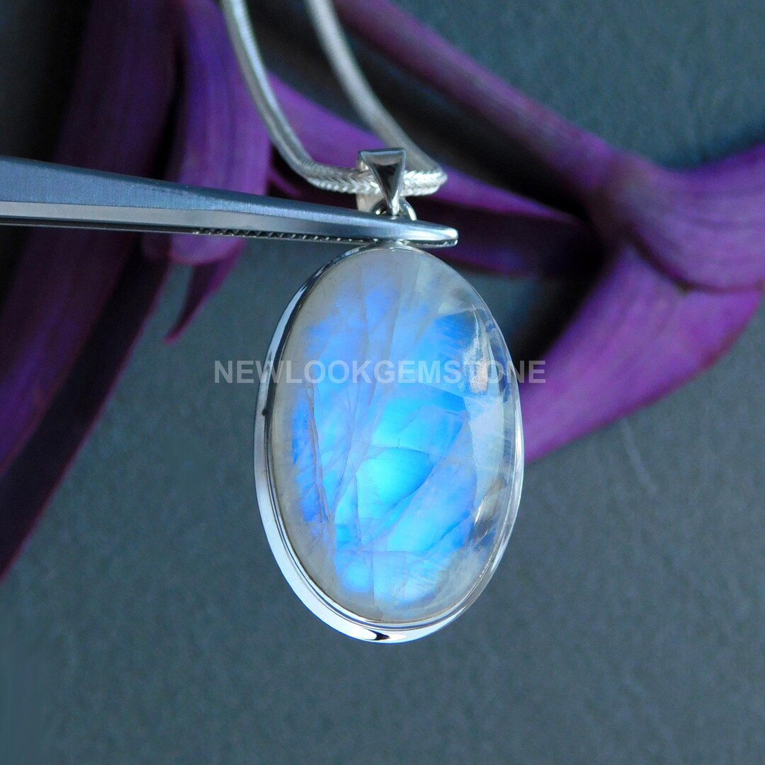 Rainbow Moonstone Solid 925 Sterling Silver High Grade Rainbow Pendant ...