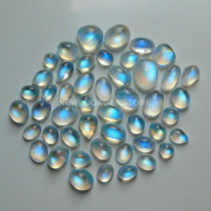 48pcs Lot Aaa+++super Top Rainbow Moonstone,100%natural Moonstone ...