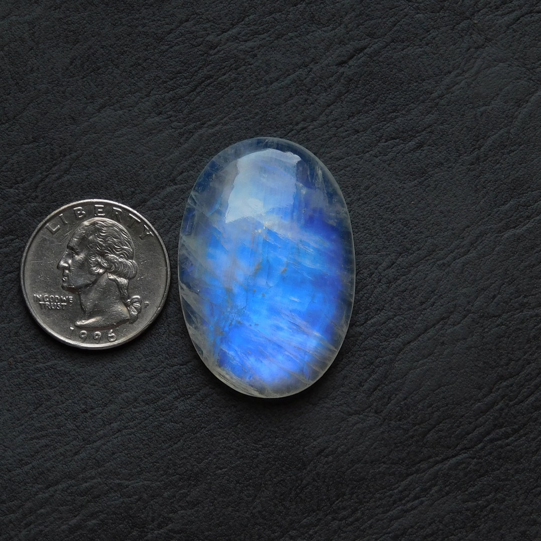 Amazing Blue Flashy,100% Natural,big & Very Beautiful Rainbow Moonstone ...