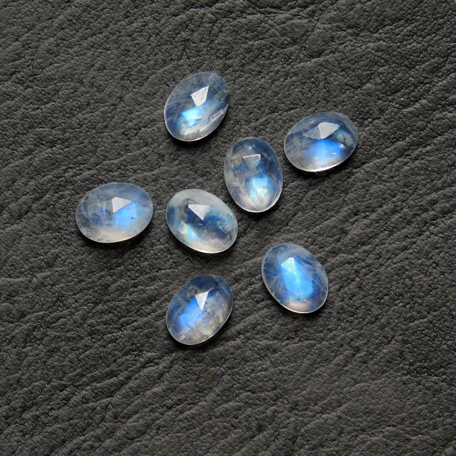 100% Natural AAA Rainbow Moonstone Gemstone Faceted Rose cut | Etsy