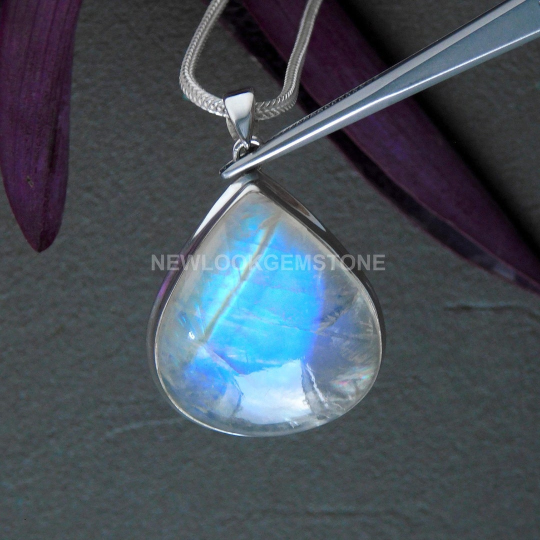 Rainbow Moonstone Solid 925 Sterling Silver High Grade Moonstone ...