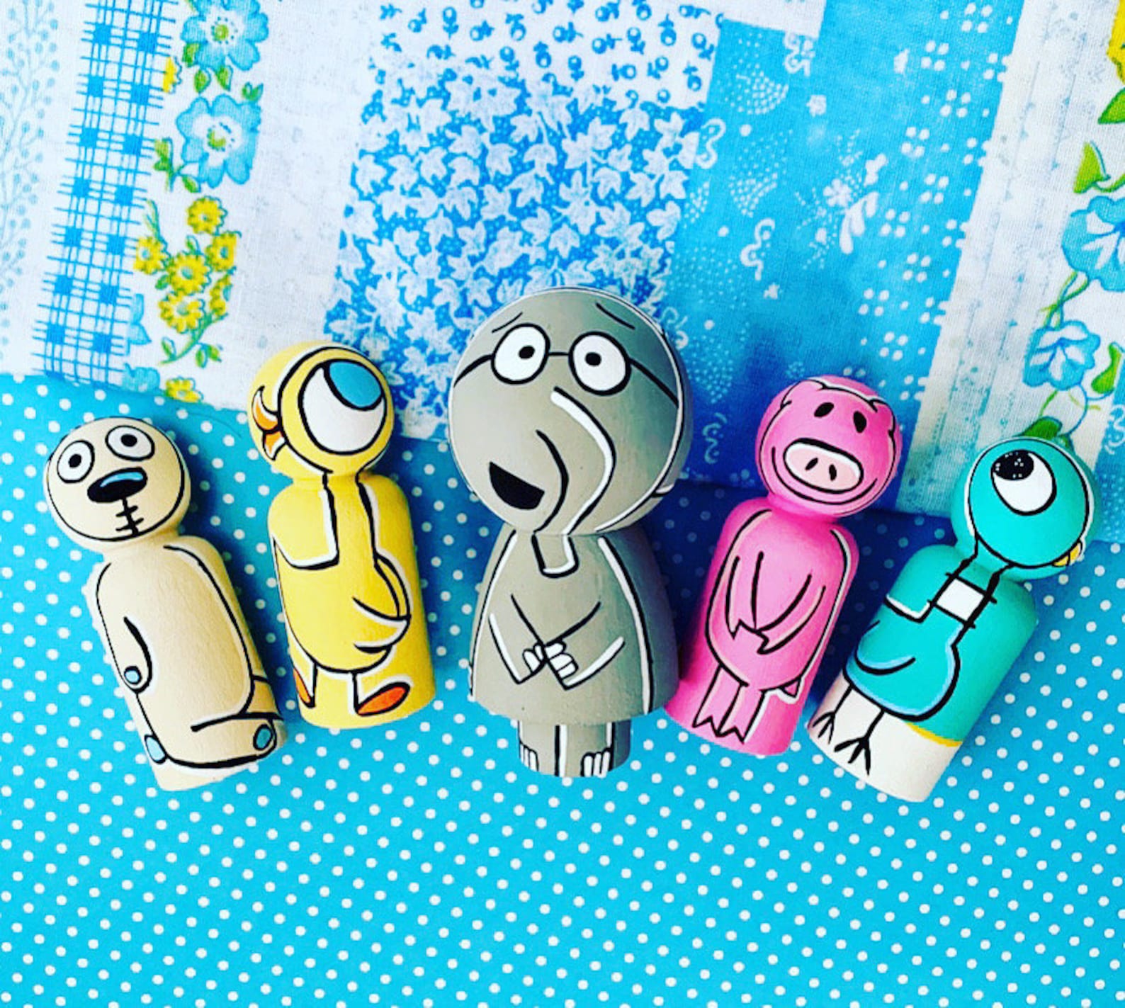 Mo Willems Inspired Characters Elephant and Piggie Pigeon - Etsy