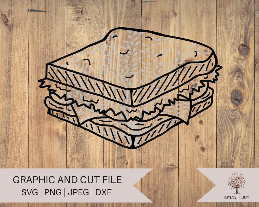 Sandwich Graphic, SVG PNG JPEG Dxf Digital Download, Sarnie Vinyl ...