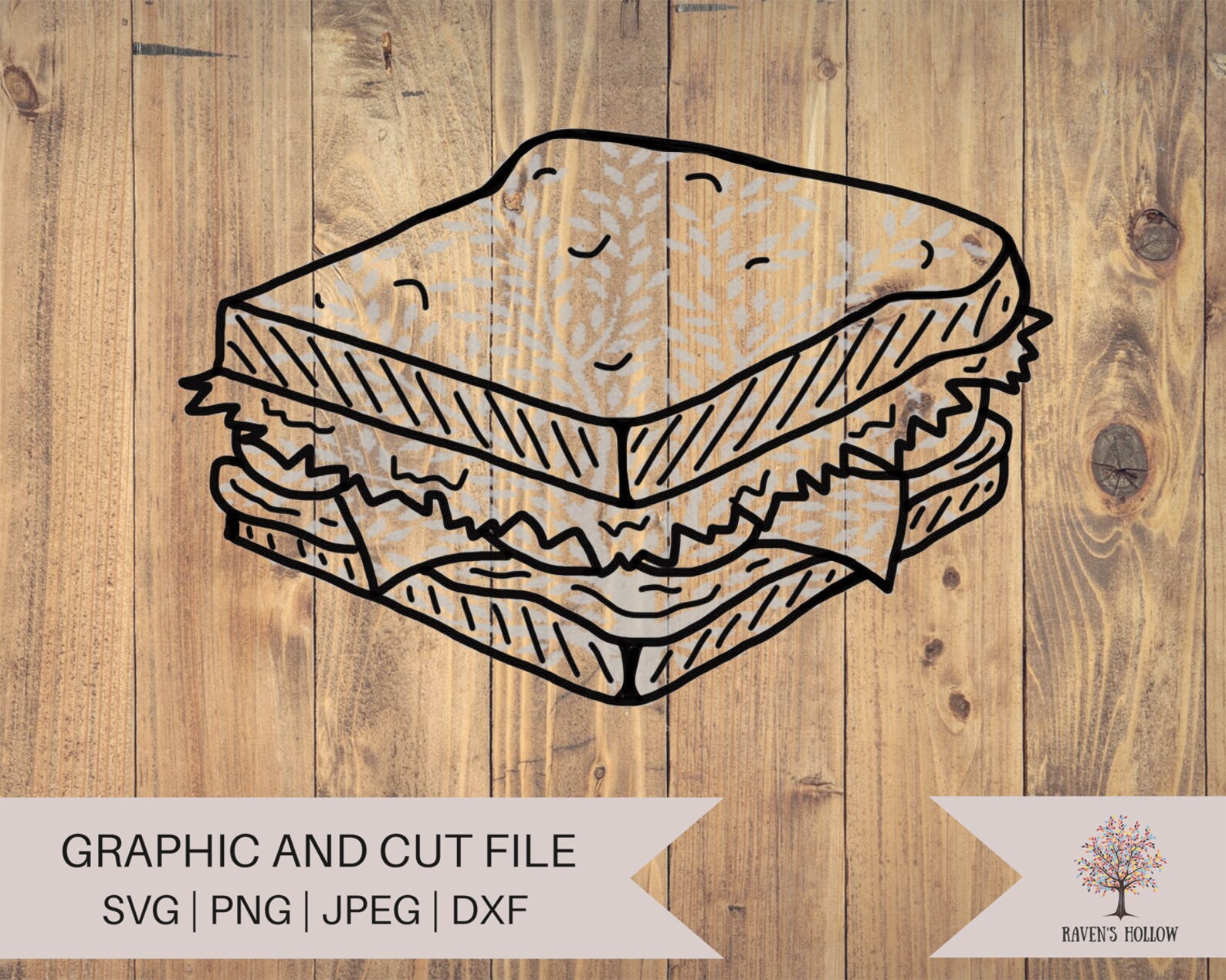 Sandwich Graphic, SVG PNG JPEG Dxf Digital Download, Sarnie Vinyl ...