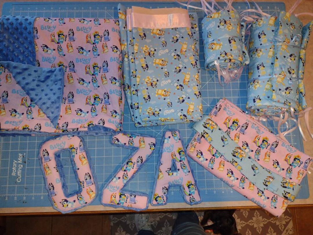 Bluey-read BELOW Crib Toddler - Bedding Bluey Cartoon - Sheet - Fitted ...