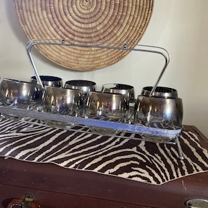 Vintage Dorothy Thorpe Style Roly Poly Low Ball Glasses With Caddy - Etsy
