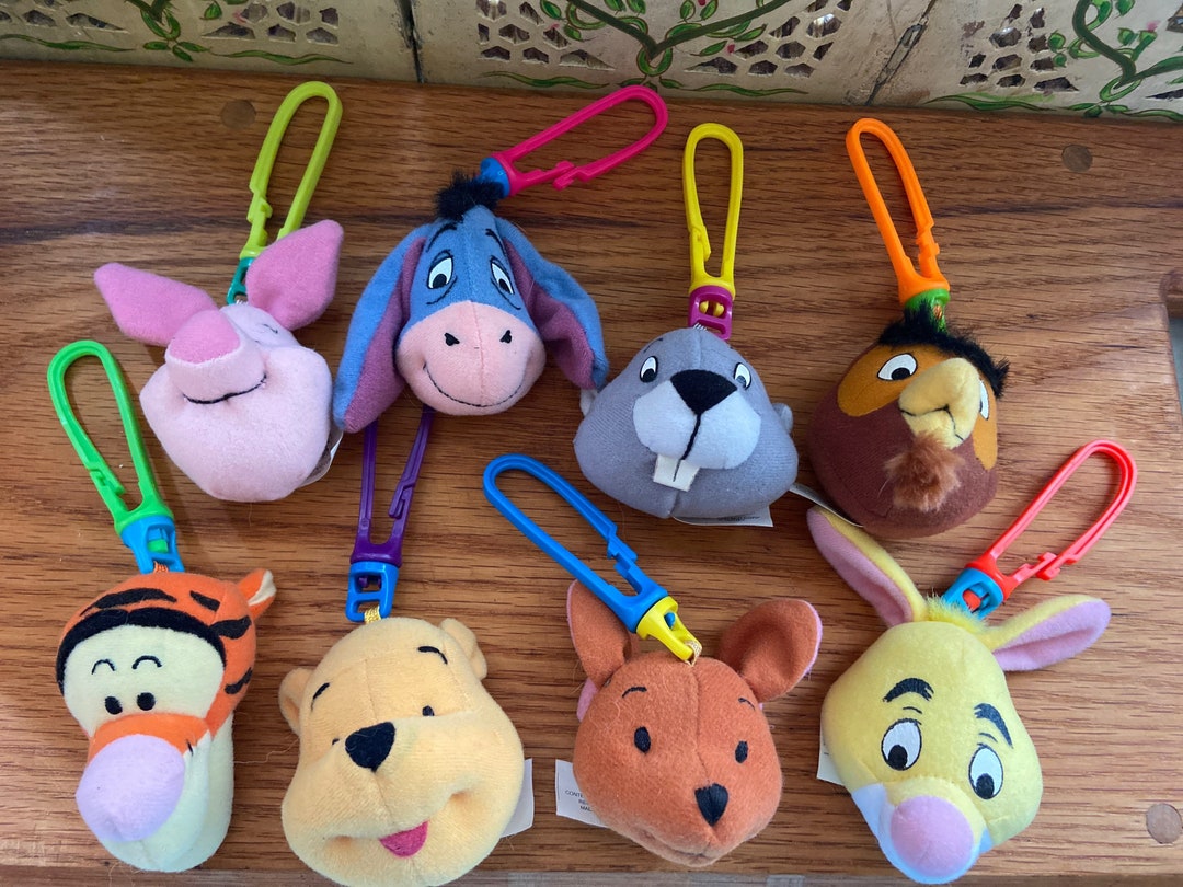 Vintage Disney Winnie the Pooh and Friends Plush Keychains - Etsy