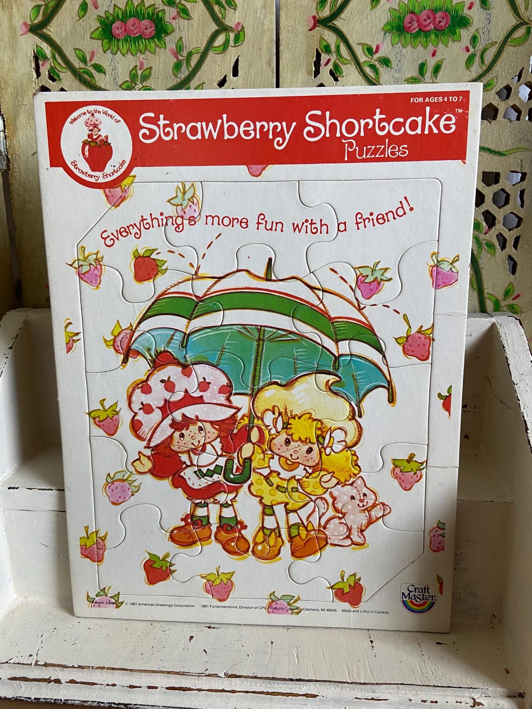 Vintage Strawberry Shortcake Frame Puzzle - Etsy