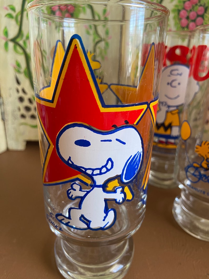 Vintage Peanuts Glasses - Etsy