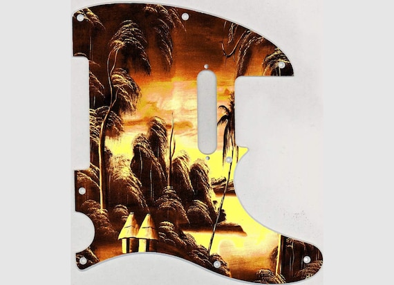 Custom Graphical Pickguard to Fit Fender Tele Telecaster Tikki | Etsy