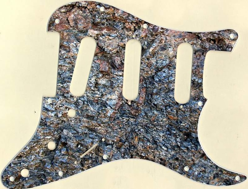 Custom Graphical Pickguard to Fit Fender Strat Stratocaster Rock Face ...