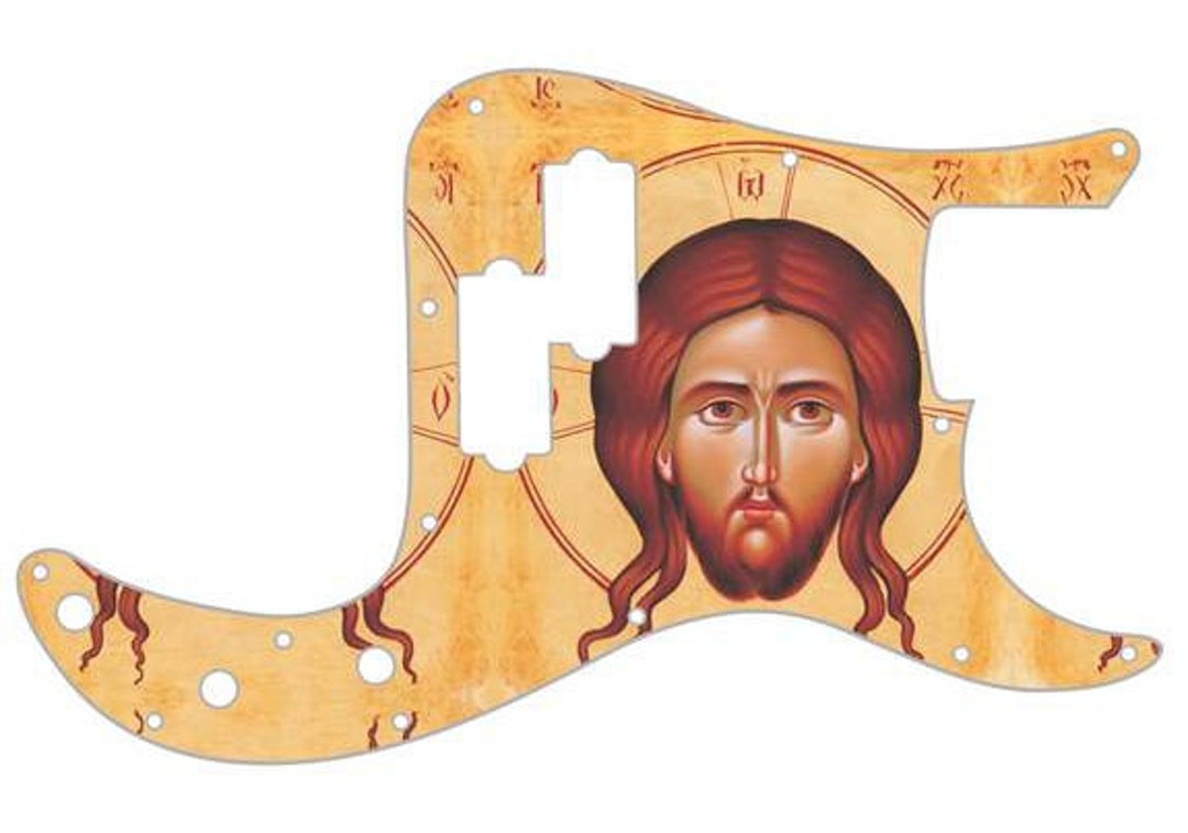 Custom Graphical Pickguard to Fit Fender P Bass Precision Bass Jesus - Etsy