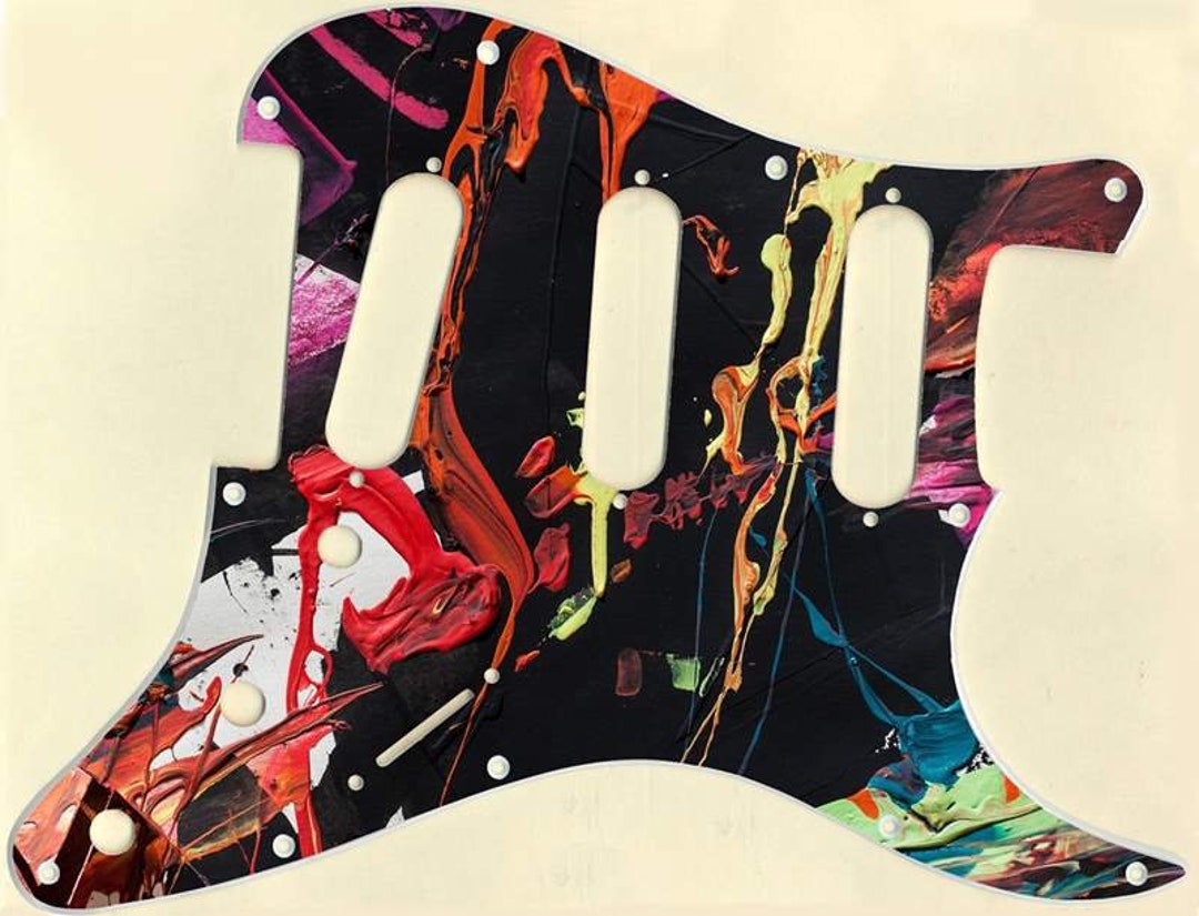 Custom Graphical Pickguard to Fit Fender Strat Stratocaster Colorful 2 ...